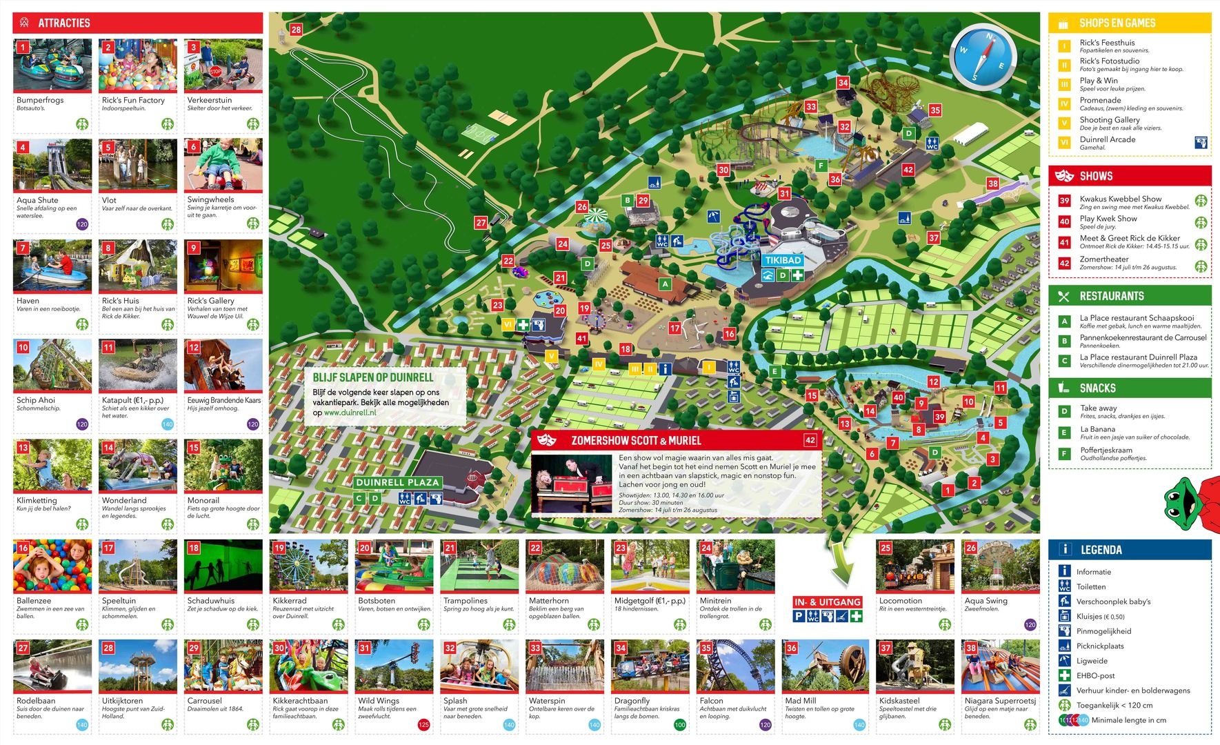 Plattegrond - Attractiepark Duinrell