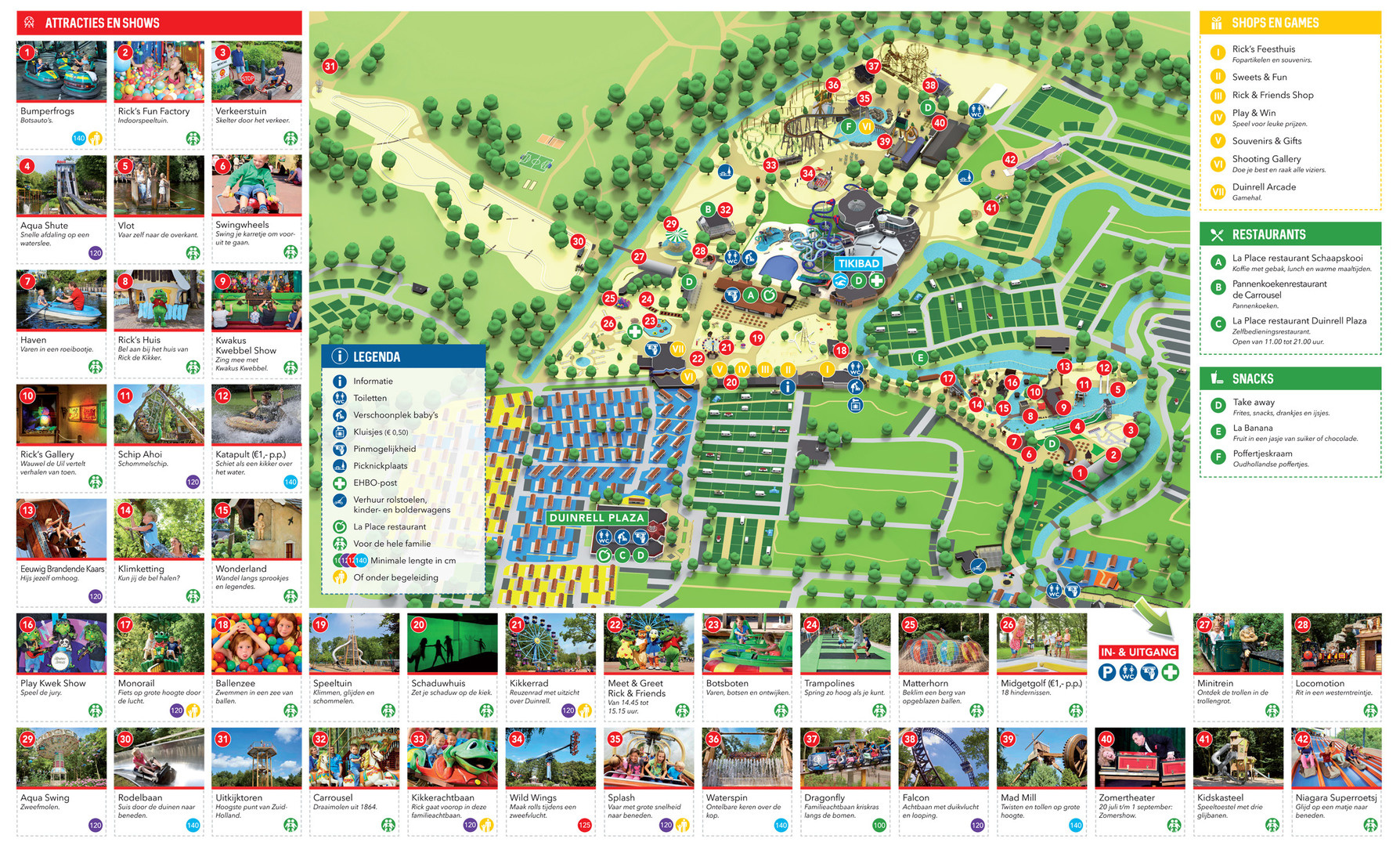 Plattegrond - Attractiepark Duinrell