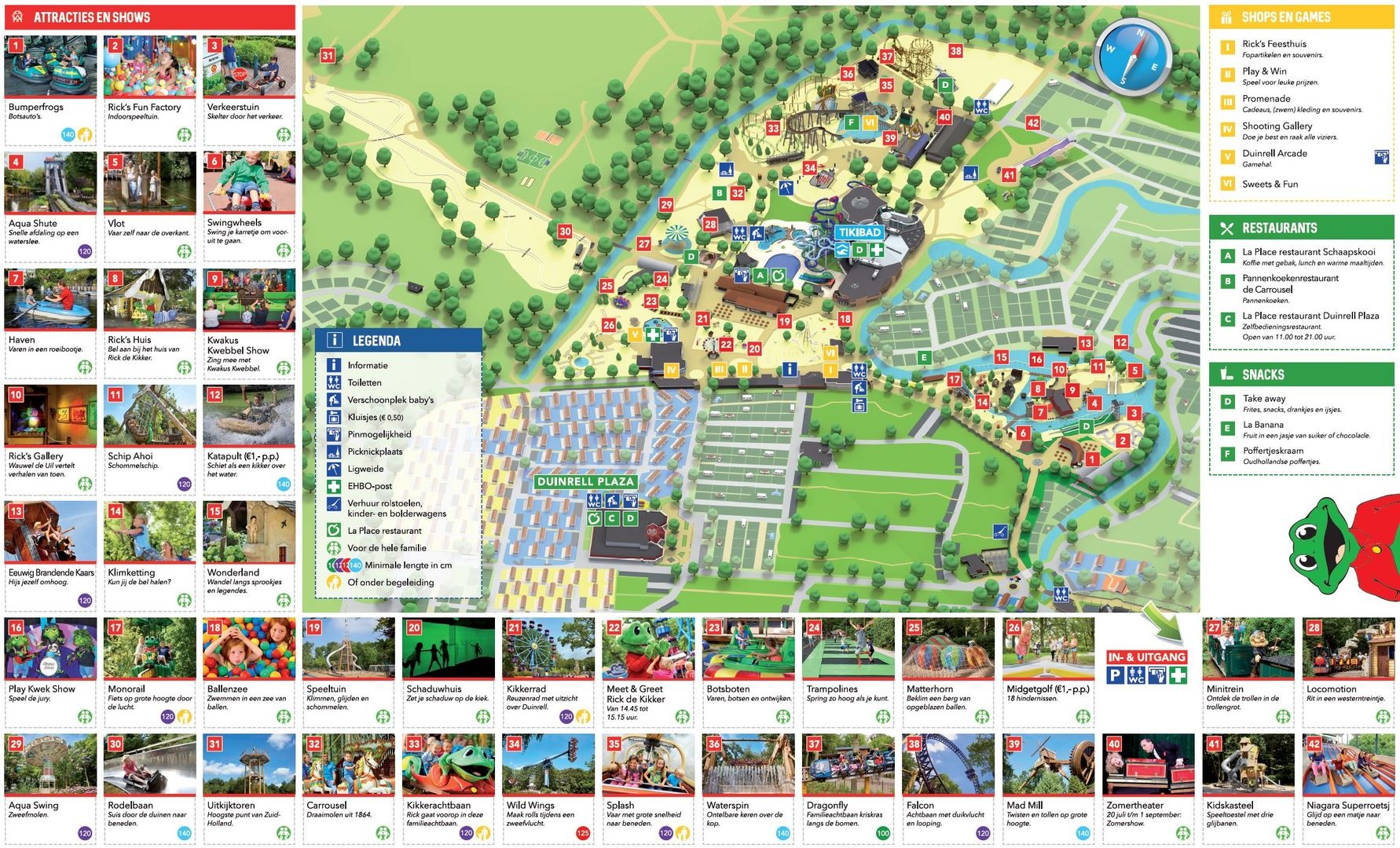 Plattegrond - Attractiepark Duinrell