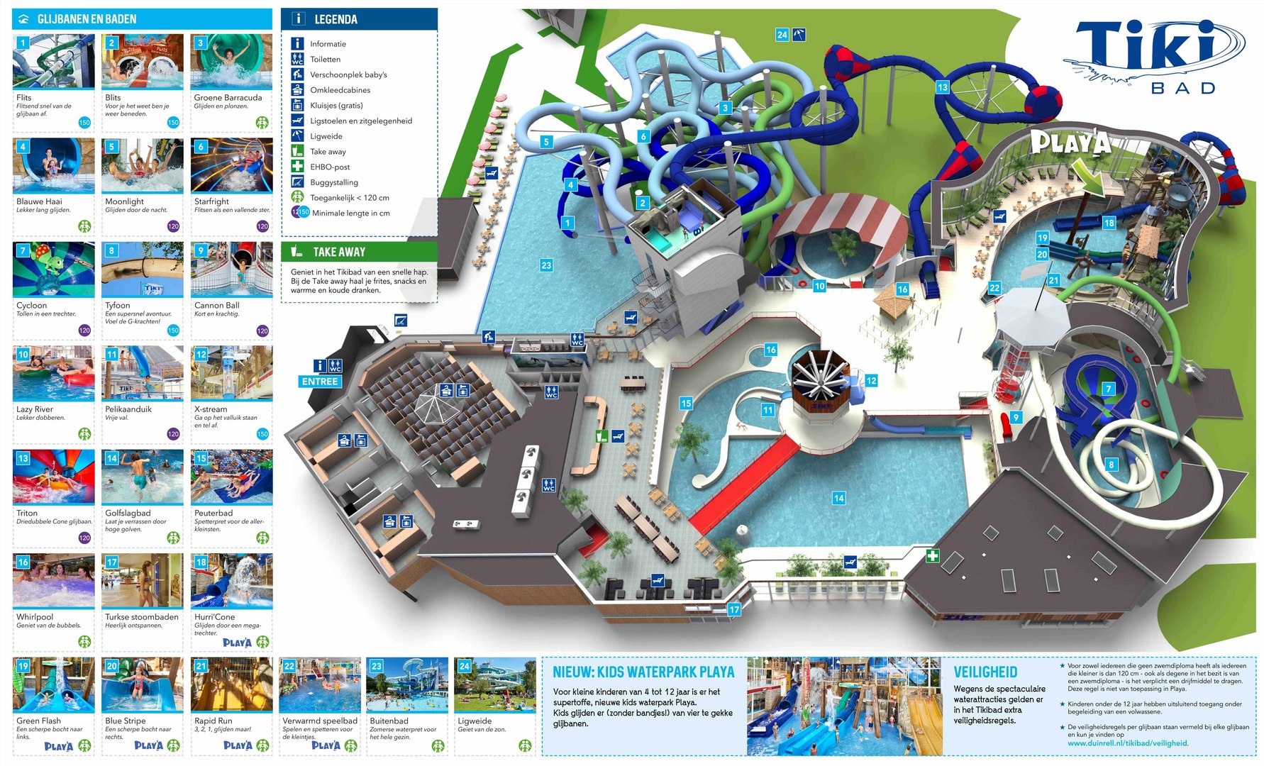 Plattegrond - Tikibad - Duinrell.nl