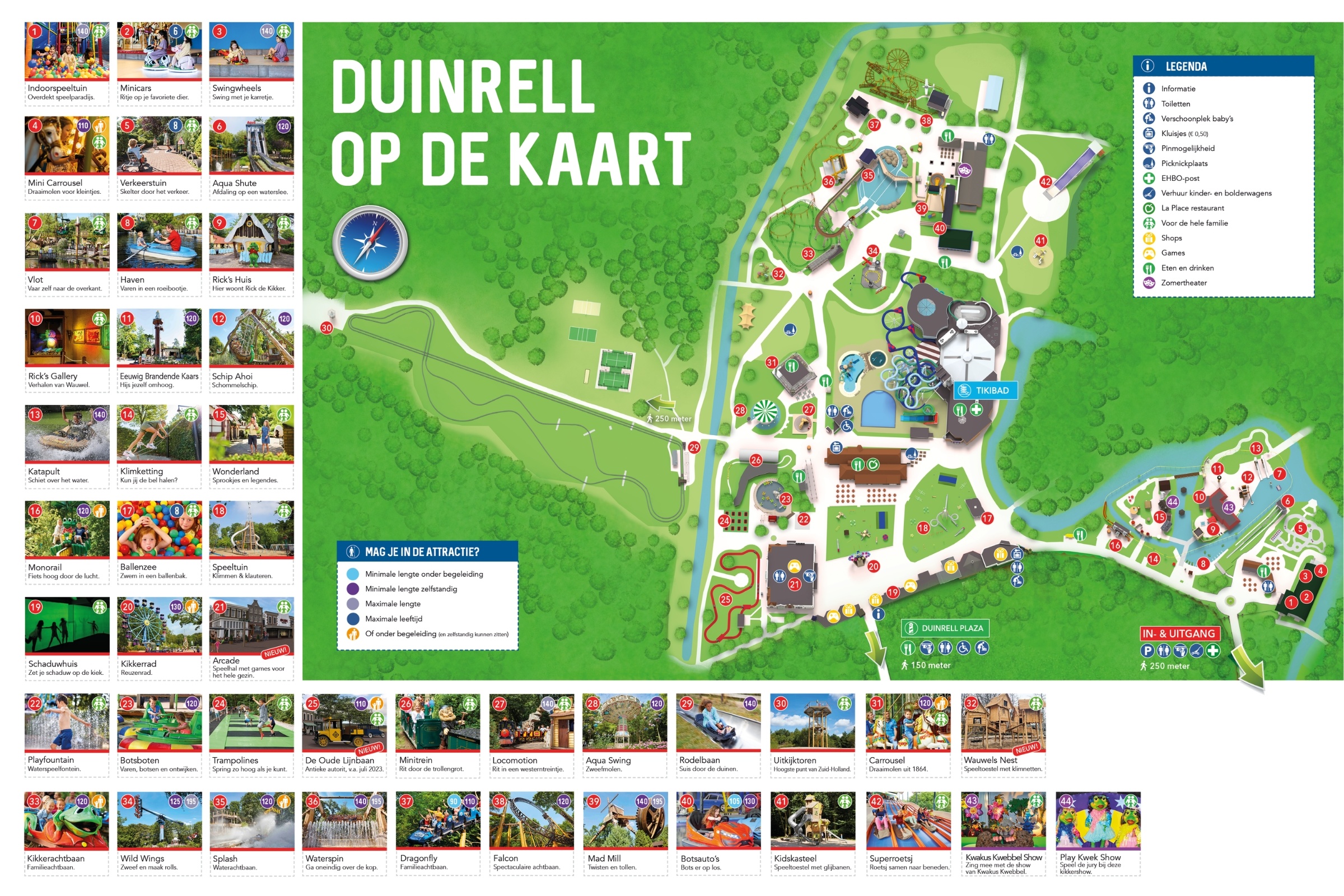 Plattegrond - Attractiepark Duinrell